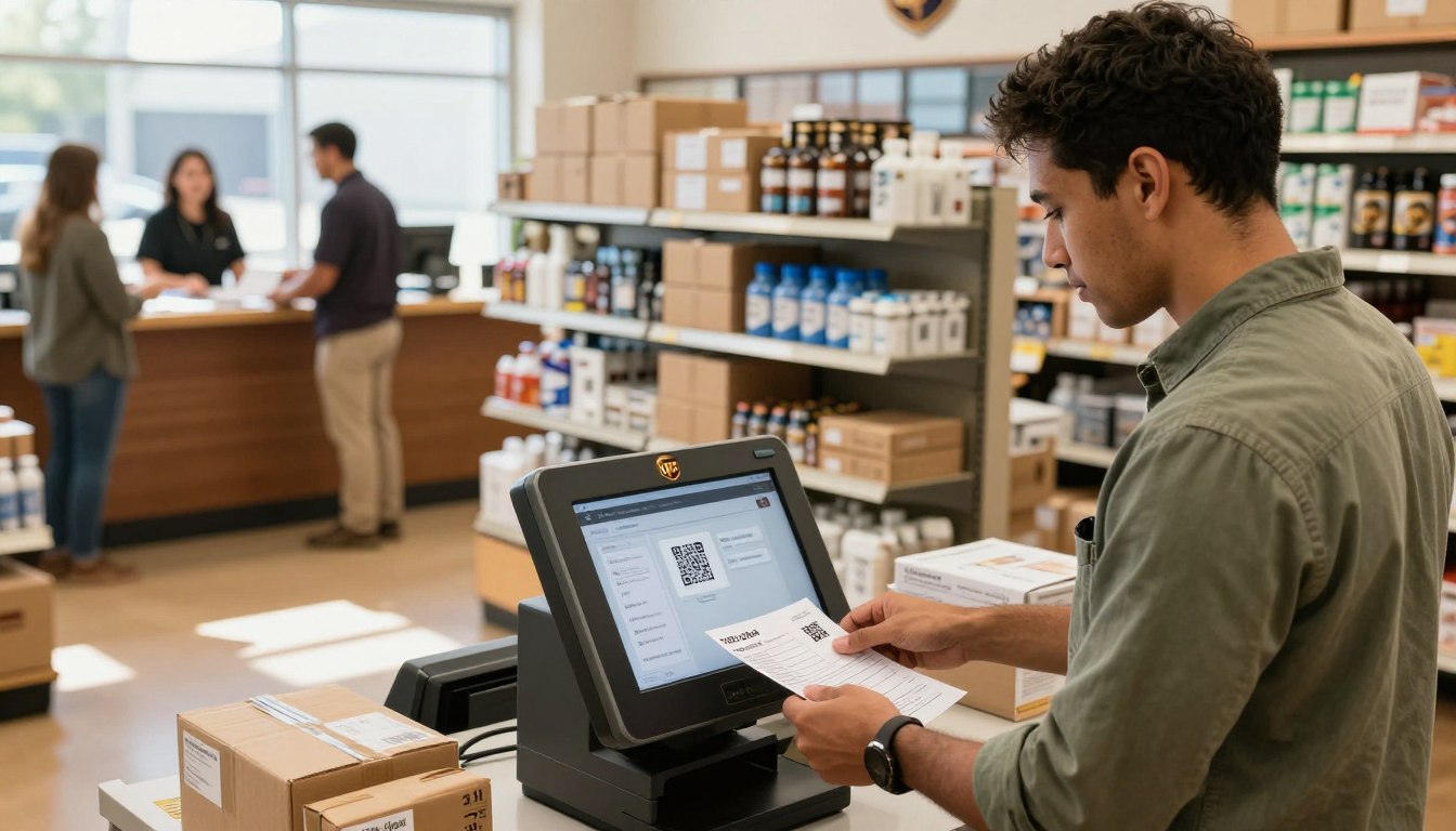 How to Print a UPS Label from a QR Code at Any UPS Location