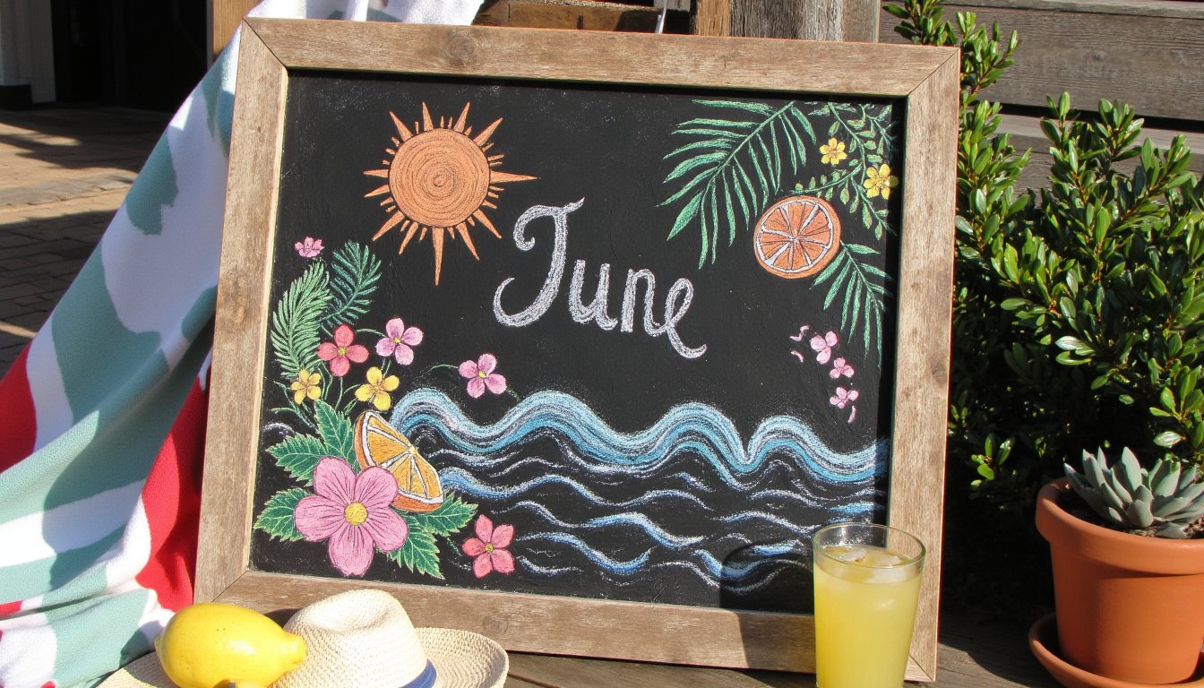 15 June Chalkboard Art Ideas to Spruce Up Your Summer Vibe - Postage Master