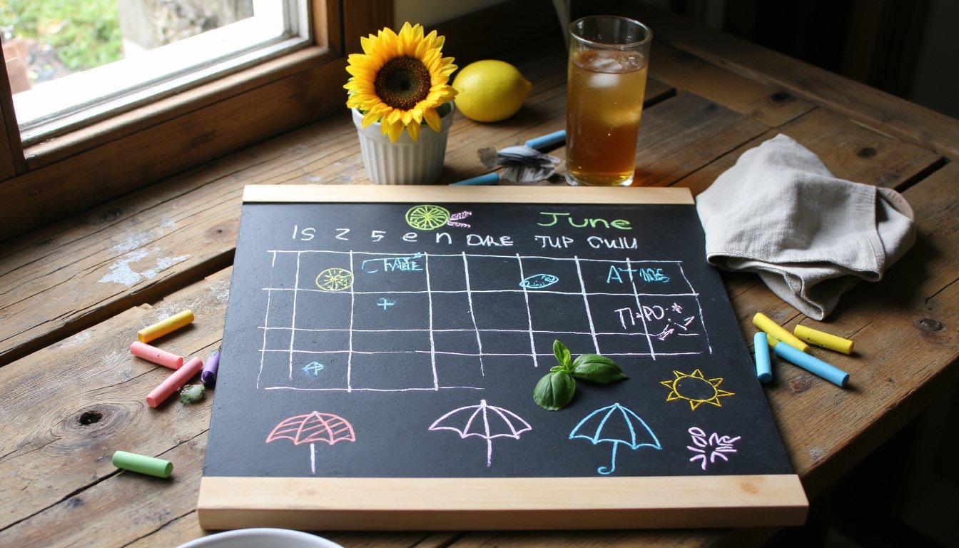 13 June Chalkboard Calendar Ideas to Spark Your Summer Organization ...